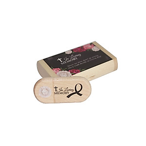 Custom Sympathy Condolence Gift 8GB Wood USB Flash Thumb Drive with Box for Loss of Loved One, Memorial Bereavement Gift 8GB USB Memory Stick for Loss of Father/Mother/Husband/Wife - 8GB Maple X 1PC