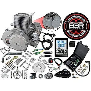 66/80cc BBR Tuning Bullet Train Electric Start Engine Kit - Silver