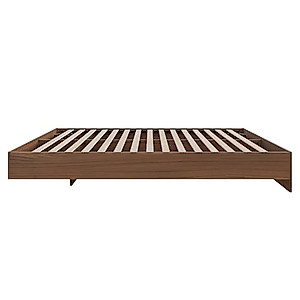 Nexera 346031 Platform Bed Frame, Queen|Walnut