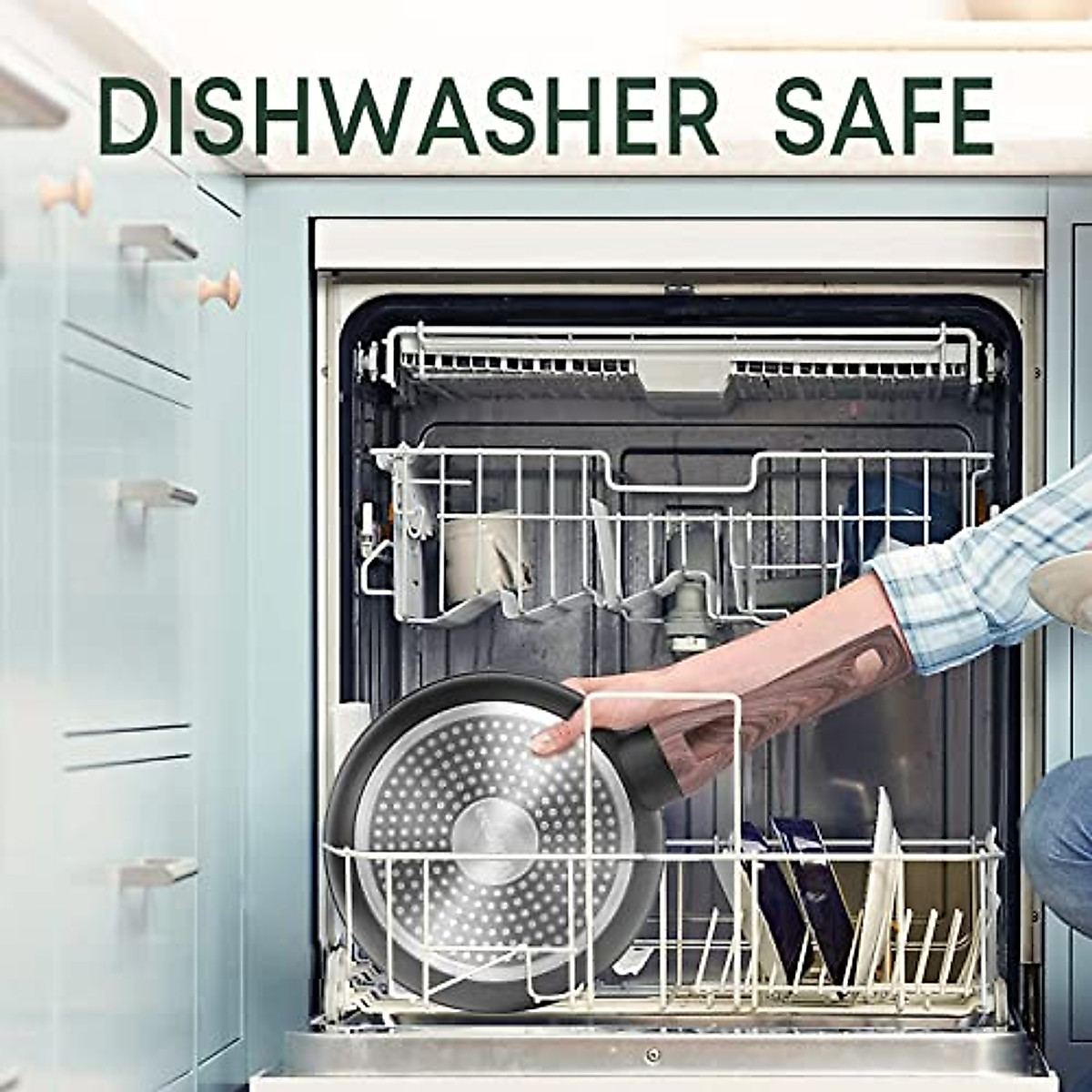 Ecowin 3 Quart Saucepan with Lid, Non Stick Small Sauce Pot with Pour Spout, Nonstick Granite Coating Small Pot with Bakelite Handle, Induction Compatible, Dishwasher and Oven Safe, PFOA Free