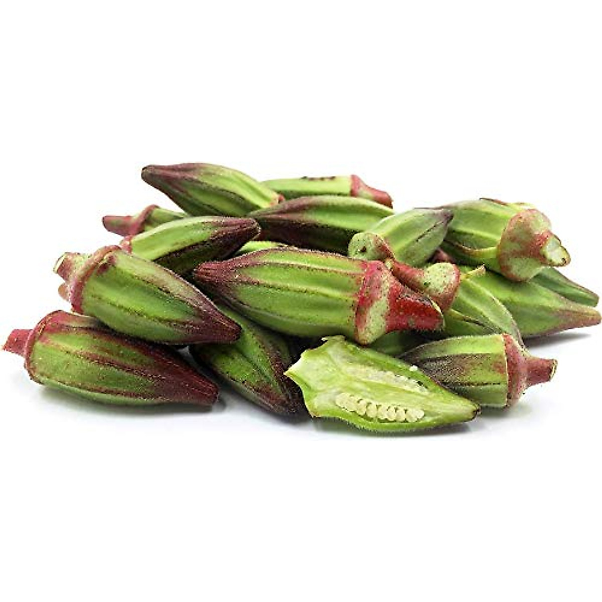 Hill Country Red Okra Seeds for Planting, 100+ Heirloom Seeds Per Packet, (Isla's Garden Seeds), Non GMO Seeds, Botanical Name: Abelmoschus esculentus, Great Home Garden Gift
