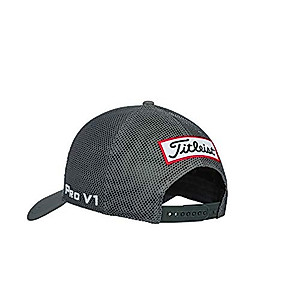Titleist Men's Tour Performance Mesh Golf Hat, Charcoal/White