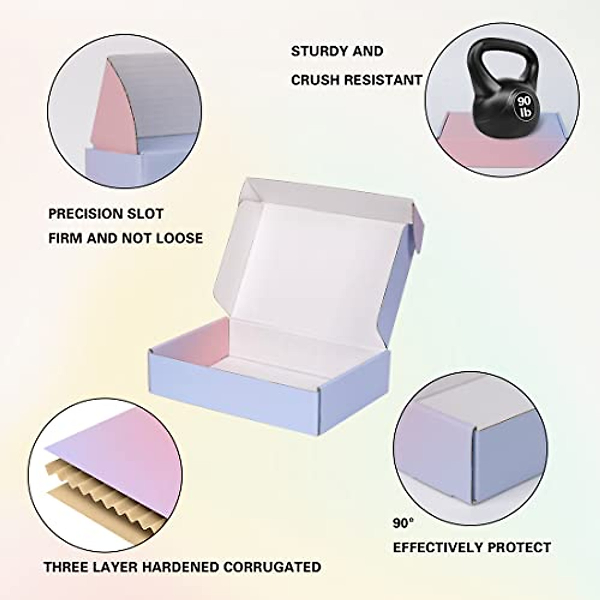 DERZIFUN 30 Pack 9x6x2 Inch Shipping Boxes Packaging for Small Business, Corrugated Box Mailers for Mailing, Recyclable Cardboard Packing Literature Mailer Gift Boxes