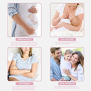 Hot/Cold Breast Gel Bead Ice Packs Breast Cooling/Heat Pads Relief for Breastfeeding, Nursing Pain, Mastitis, Engorgement, Swelling, Plugged Ducts | Boost Milk Let-Down & Production,2 Pack (Pink)