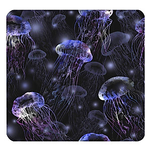 InterestPrint Women's Magical Space Jellyfish Under Water with Lights Cosmos Credit Card Wallet Clutch Purse, Huge Storage Capacity
