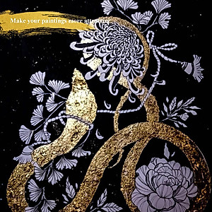 Edible Gold Leaf Sheets, 24K Cake Decoration Baking Gold Foil, Food Gold Paper for Cooking, Dessert, Craft Art, Cake Decoration