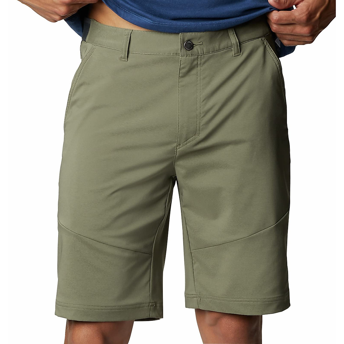 Columbia Men's Tech Trail Short, Stain Resistant, Sun Protection, Stone Green, 30