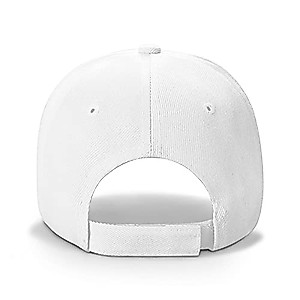 Waldeal Men's Baseball Caps Checkered Flags Race Car Flag Pole Adjustable Dad Hat White