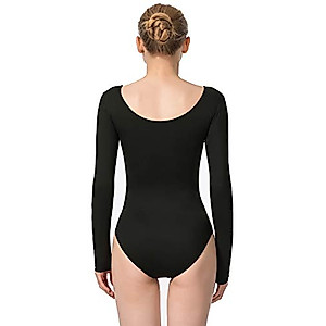 MOLLDAN Women Basic Dance Leotard Long Sleeve Adult Team Short Sleeve Ballet Leotard Tank Top Sleeveless Dancewear(4028-S-06)