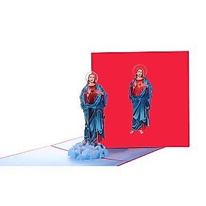 iGifts And Cards Inspirational Jesus 3D Pop Up Greeting Card – Religious Merry Christmas Wishes, Happy Easter Gift, Priest Thank You Card, Religious Birthday Present, Pastor, Deacon Ordination 6" X 6"