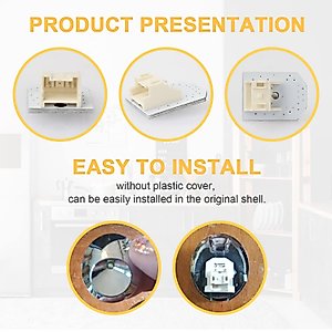 WR55X11132 Refrigerator Led Lamp Replacement，Fits for GE Refrigerator LED Light Module Replace WR55X25754 WR55X30602 WR55X26486, Without Plastic Cover, Only Led Pcb Board（8 PCS）