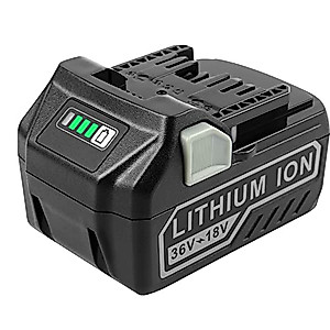 High-Output Multi Volt 6.0Ah/ 3.0Ah Battery for Metabo HPT 36V/ 18V MultiVolt Lithium Ion Battery, Slide Style 372121M /371751M