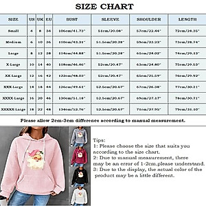 Oversized Sweatshirts For Women Loose Fit Women's Christmas Printed Hooded Sweatshirt Top (A-Christmas1-Pink, XL) Clarence Items track my orders for delivery my cart