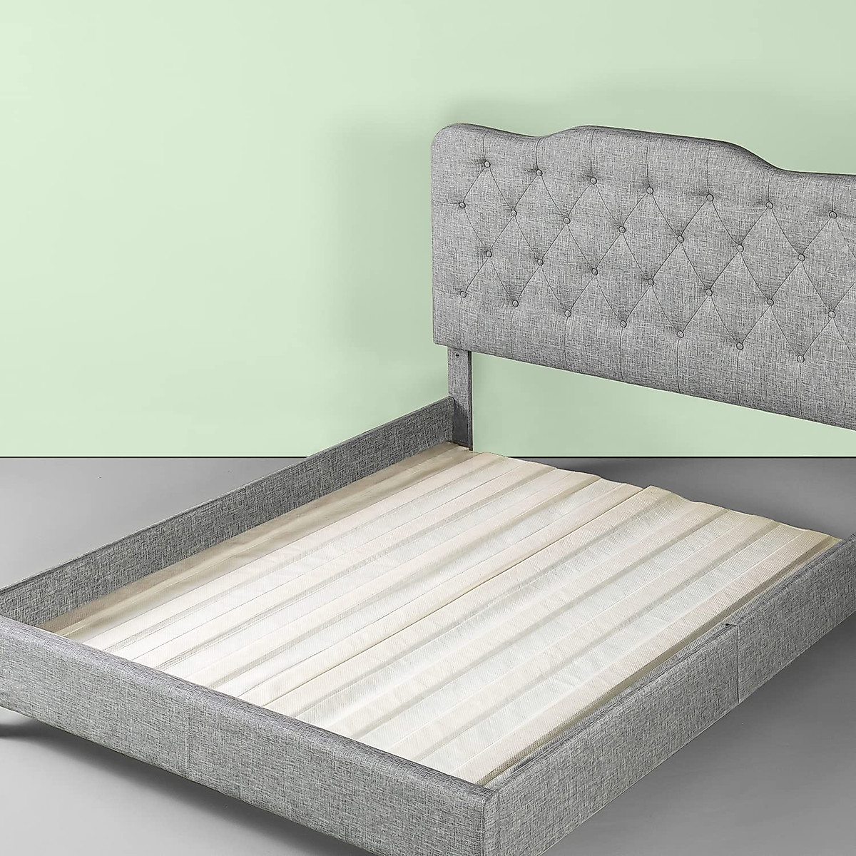 ZINUS Compack Fabric Covered Wood Slats, Bunkie Board, Box Spring Replacement, Queen