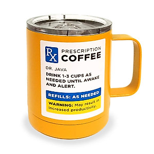 Wild Eye Designs Insulated Insulated Stainless Steel Double Wall Mug with Lid - RX Style 14 Fluid Oz