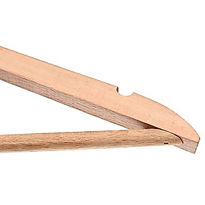 Bevoll Home Solid Wood Hanger with 12 Pack Set, Natural Finishing, Exclusive Wooden Suit and Clothes Hanger, Durable and Strong 360 Degree Metal Hook, Designed for A Modern Home.
