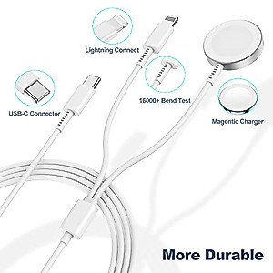 USB C Charger for Apple Watch, [Apple MFi Certified] 2-in-1 iPhone & iWatch Charger Fast Charging Cable, Smart i Watch Charger Block for Apple Watch Series 8/7/SE/6/5/4/3/2/1 & iPhone 14/13/12/11