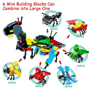 Party Favors for Kids 4-8 8-12 Mini Building Blocks Toys with 12pcs Insect & Sea Animals Goodie Bags Stuffers Pinata Classroom Prize Box Fillers Birthday Party Supplies for Boys Girls