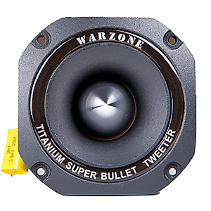 1x Gravity WZ50TW 1500W Heavy Duty Titanium Super Tweeter Loud Speaker 4-Ohms for Car, Van, ATV, Motorcycle, and Competition (Black)