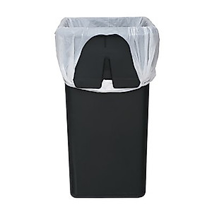 simplehuman 10 Liter / 2.6 Gallon Bathroom Slim Profile Trash Can, Brushed Stainless Steel with Plastic Lid