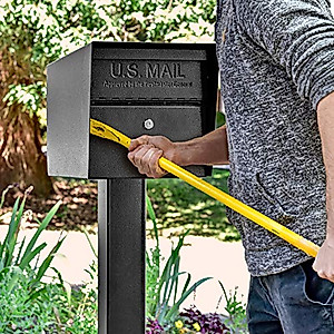 Mail Boss 7506 Mail Manager Curbside Locking Security Mailbox, Black,Large