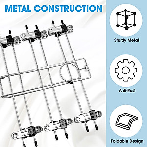 3 Pack Closet-Organizer-Pants-Hangers-Space-Saving,Metal Closet-Organizers-and-Storage,6 Tier Organization and Storage Short Skirt Hangers Cilp,Dorm Room Essentials for College Students Girls Boys Guy