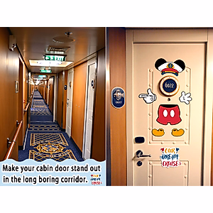 10 Pcs Cruise Door Magnet, Captain Mouse Cruise Door Decorations,Funny Mouse Ears Magnet for DCL Cruise& All Major Cruise