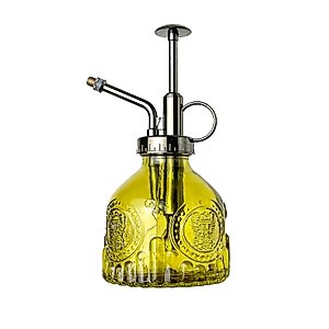 REFFU Plant Mister Spray Bottle 6.3 Inches Tall Vintage Plant Spray Bottle, Plant Sprayer Mister,Plant Spritzer, Watering Can with Top Pump for Indoor House Plants, Garden,Cleaning (Yellow)
