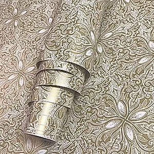 zaring Decorative Paper Self Adhesive Shelf Drawer Liner Sticker 17.7 inch by 196.8 inch 196.8 inchx17.7 inch