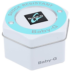 Casio Women's BA-110-7A1CR Baby-G Pink Analog-Digital Display and White Resin Strap Watch