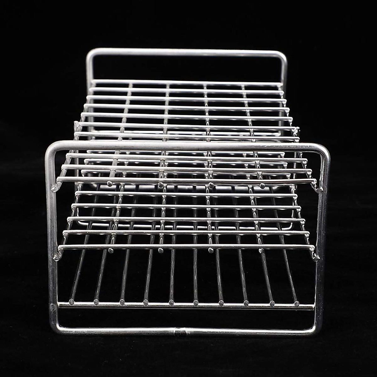 Test Tube Rack, Metal Test Tube Rack Square Hole Test Tube Stand with Handle for Laboratory