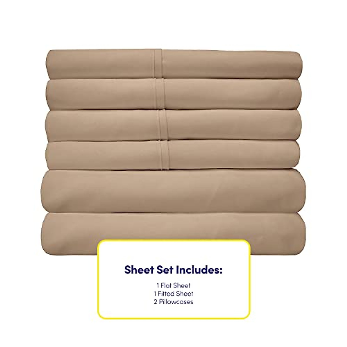 Twin XL Size Bed Sheets - 4 Piece 1500 Supreme Collection Fine Brushed Microfiber Deep Pocket Twin X-Large Sheet Set Bedding - 1 EXTRA PILLOW CASES, GREAT VALUE, Twin XL, Taupe