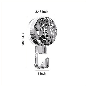 1 Piece of 2024 New Vacuum Suction Cup Hook No Drilling Holes Easy to Install. Hooks for Bathroom,Shower Room,Living Room,Bedroom,Kitchen,Hotel, Indoor,Store, Window Glass,Removable and Reusable