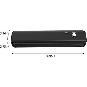 Vacuum Sealer - Automatic Food Vacuum Sealer with LED Indicator, Food Vacuum Sealer for Food Preservation Airtight Packaging System, Compact Design (Black)