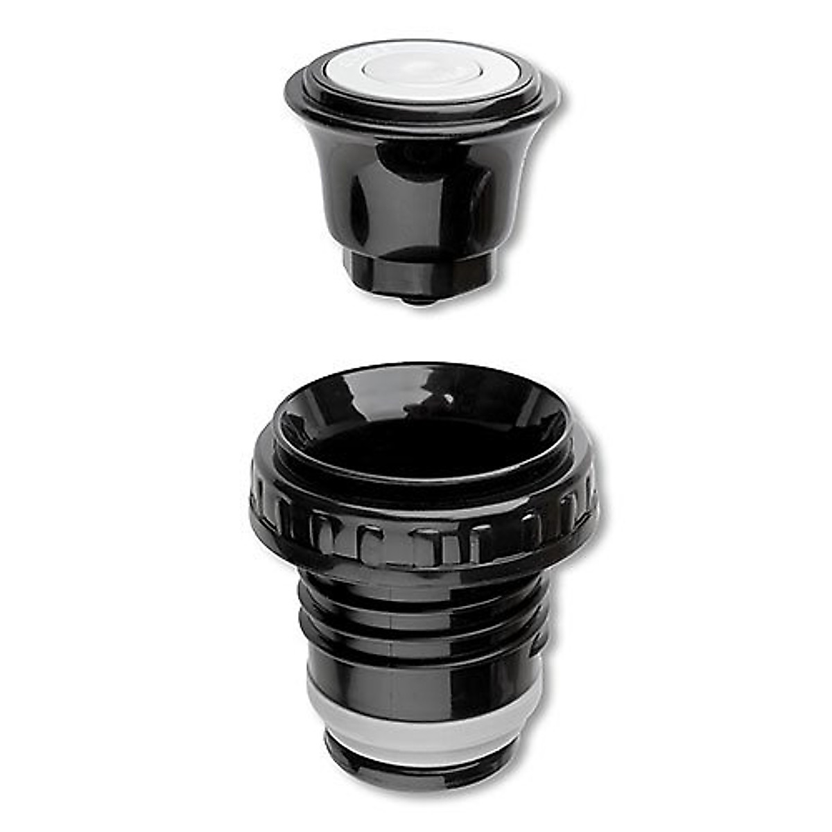 Isosteel Duo VA-9562DQ Vacuum-Insulated Thermos Flask with Quickstop Single-Hand Pouring System and 2 Screw-Off Drinking Cups 1.0 L 18/8 Stainless Steel