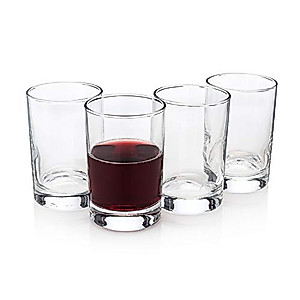 HISTORY COMPANY “Bàcaro di Veneto” Rustic Italian Stemless Wine Glass 4-Piece Set (Gift Box Collection)