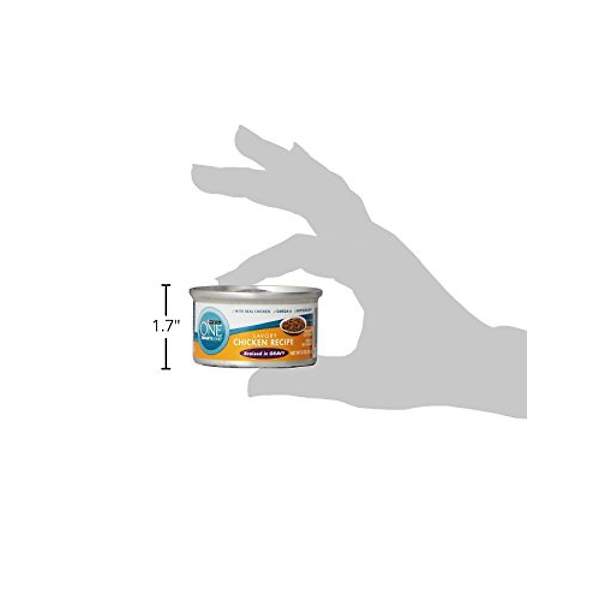 Purina ONE Natural High Protein Cat Food, True Instinct Chicken Recipe in Gravy - (24) 3 oz. Pull-Top Cans