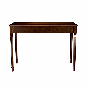 SEI Furniture Janice 2-Drawer Slim Profile Writing Desk, Espresso