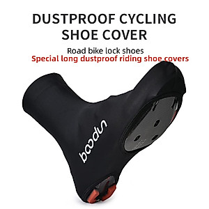 HANILI Cycling Shoe Covers, Bike Overshoes for Women Men, Dustproof Zippered Bicycle Overshoes for Men Women, Road Mountain Bike Booties-Red||XL