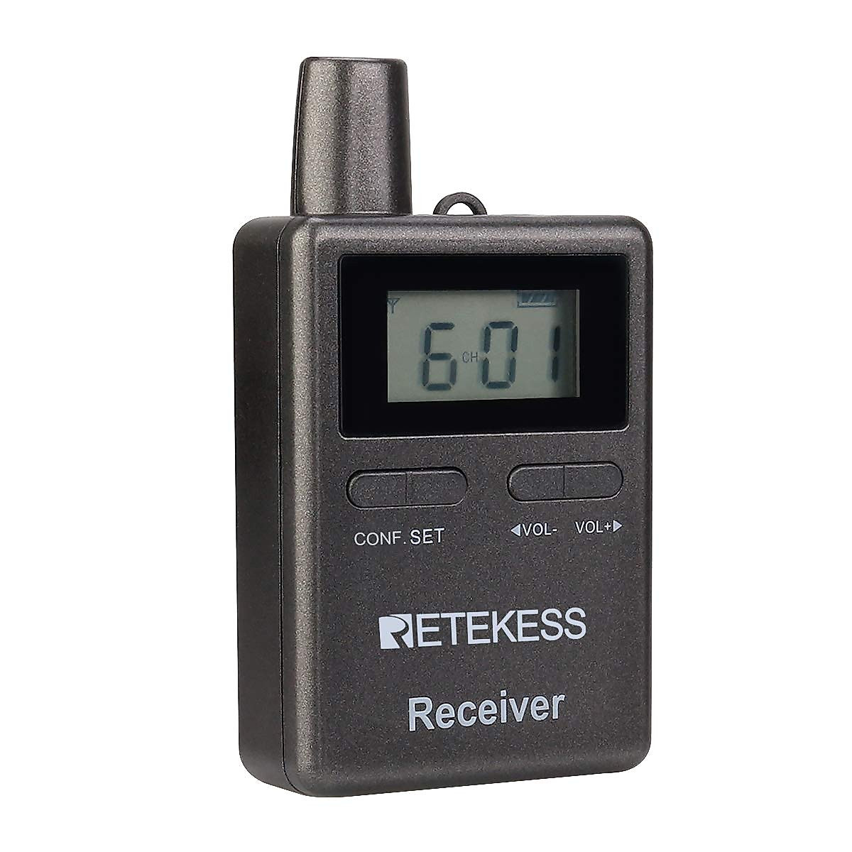 Retekess TT105 Tour Guide Receiver with Earphone,Wireless Church Translation,Audio Tour Guide System,Interpretation,Training,Court(1 Receiver)