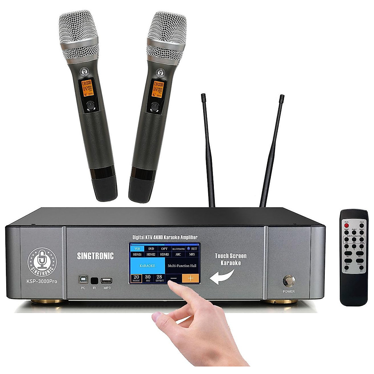 SINGTRONIC Complete Professional 3000W Digital Karaoke System W/HDMI, WiFi, Bluetooth, USB Recording Free Unlimited Songs