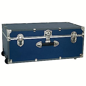Seward Trunk 30-inch Footlocker Trunk with Wheels Blue