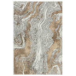 LUXE WEAVERS Marble Abstract Area Rug, Beige 6x9