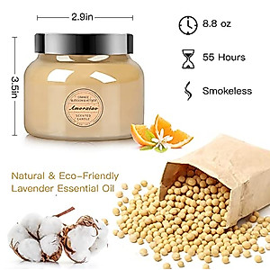 3 Pack Scented Candles Gifts for Women, Amber Retro Aromatherapy Candles for Home Scented, Christmas Gifts Set Soy Wax Lavender Candle for Birthday Valentine Holiday