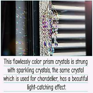 Crystal Suncatchers Hanging Wind Chime Style Garden Suncatcher Rainbow Maker Handmade Gold Plated Suncatcher