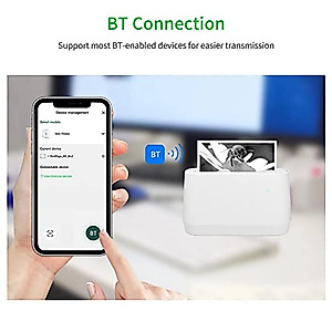 N/A Multi-Functional Mini Thermal Printer Pocket BT 304DPI Portable Photo Mobile Printer Receipt Label Maker