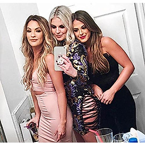 4 Pack Cell Phone Stand，Multi-Function Cellphone Foldable Finger Grip Holder for Smartphone and Tablets - Pink Ombre White Marble Rose Gold Kiss Lip