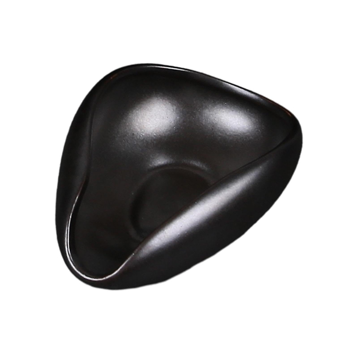 Coffee Bean Weighing Bowl Ceramic Single Dosing Tray Barista Tools Modern Coffee Bean Dosing Cup for Household Office, Black