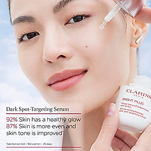 Clarins Bright Plus Serum | Skin Has A Healthy-Looking Glow and Skin Tone Is Visibly Improved* | Visibly Brightens and Boosts Radiance | Targets Dark Spots | Acerola Extract, Rich In Vitamin C | 1 Oz
