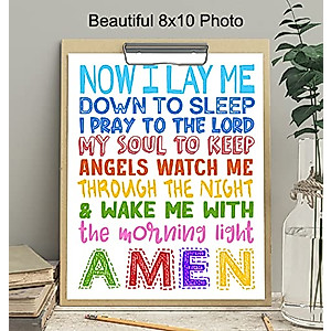 Religious Wall Art & Decor - Cute Christian Gifts for Kids Bedroom, Nursery, Little Girls, Boys, Toddlers Room - Spiritual Prayer Wall Decor - Faith God Wall Decor - Bible Verses Quotes Sayings